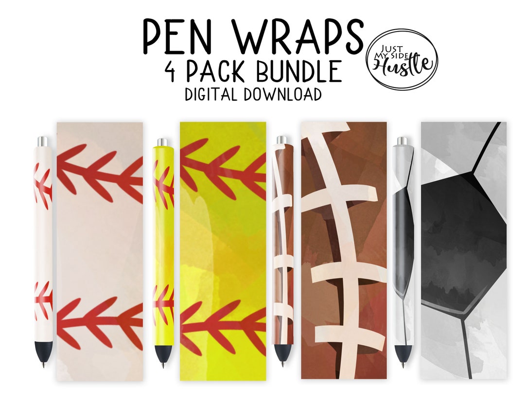 Sports Pen Wrap Waterslide Png Digital Download - Baseball Sublimation ...