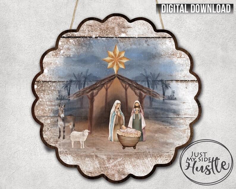 Nativity Png Scallop Religious Sublimation Designs Catholic - Etsy
