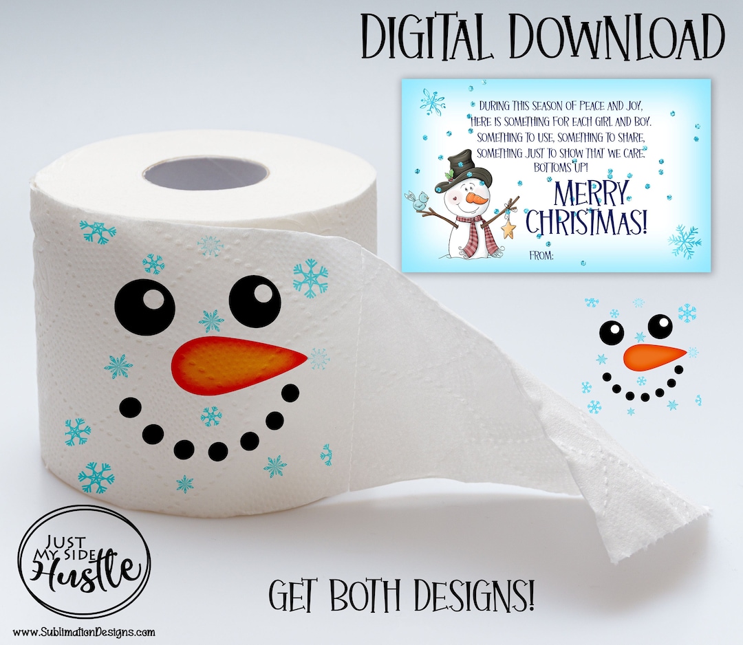 Snowman Face Png Instant Digital Download for Toilet Paper - Cute ...