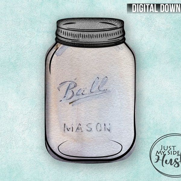 Modern Mason Jar - Etsy