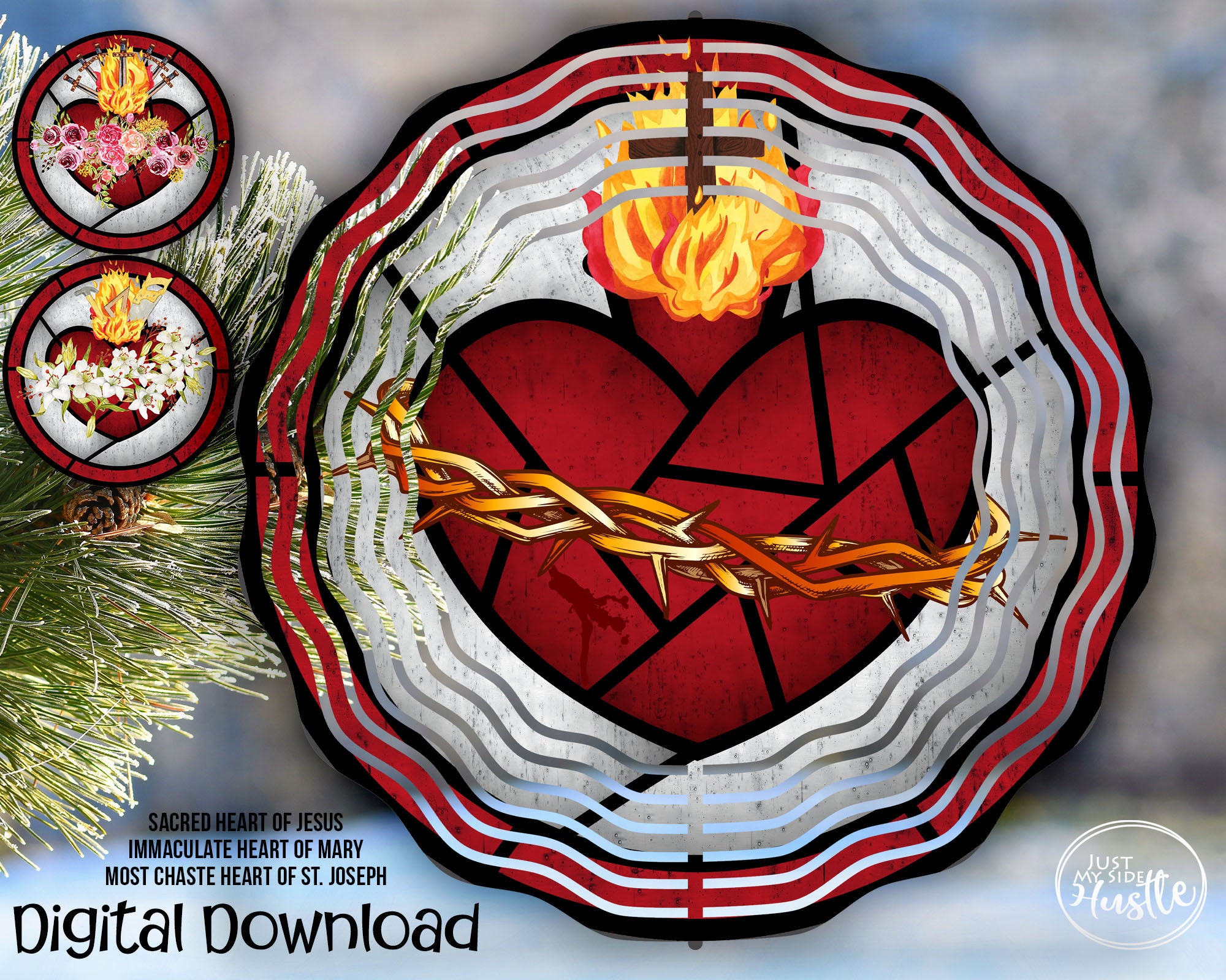 Sacred Heart Jesus Png - Immaculate Heart Mary Sublimation Designs ...