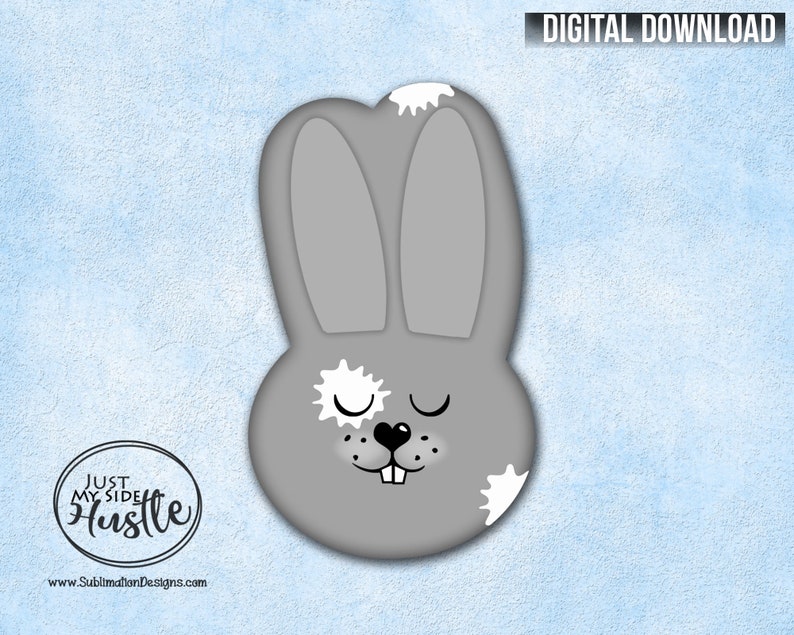 Grey Peep Bunny Template Png Gray Easter Rabbit Sublimation - Etsy