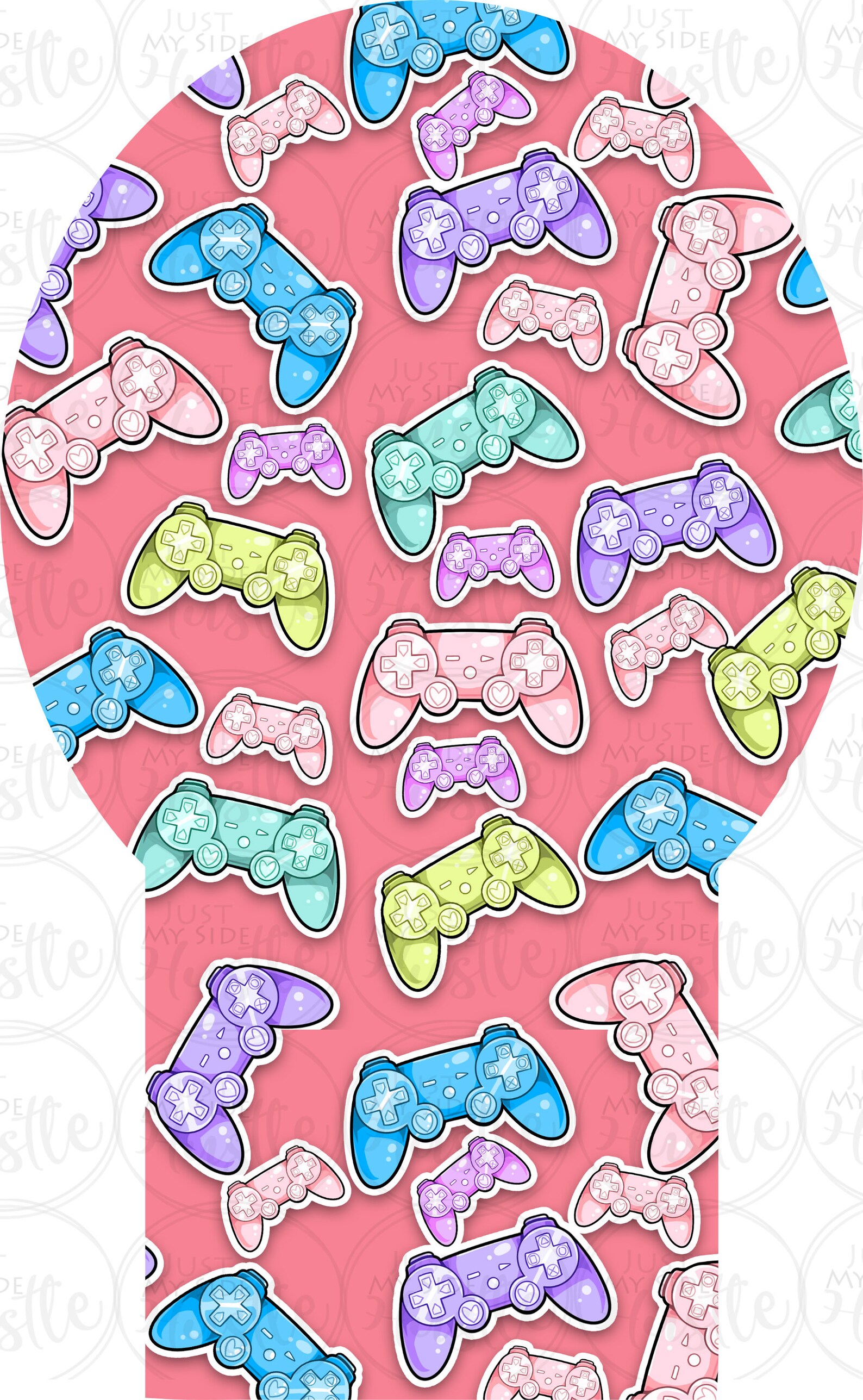 Girl Game Stand Png Pink Game Controller Sublimation Designs | Etsy