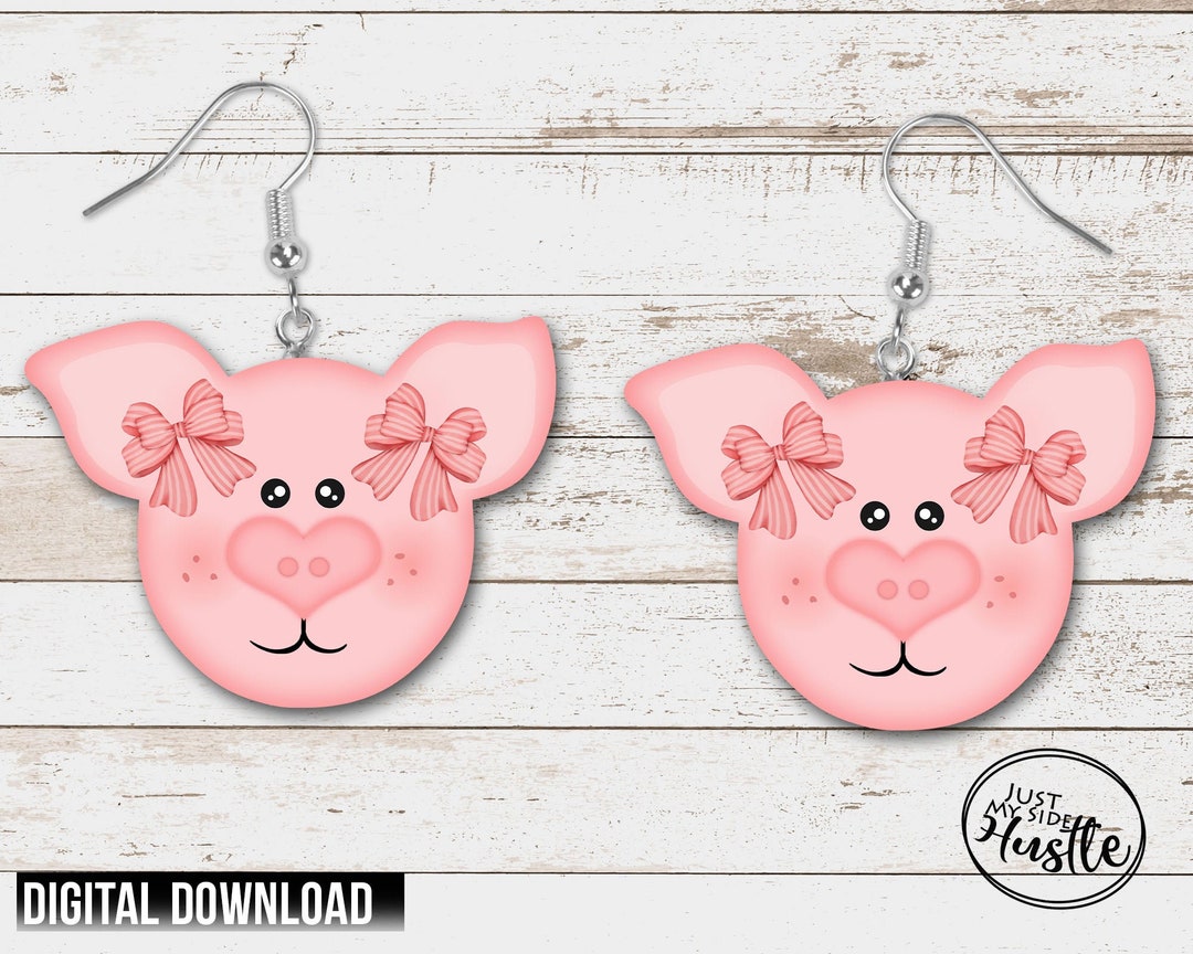 Piggy With Bows Png - Mrs Piglet Sublimation Designs- Ms Spring Pig ...