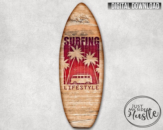 Surfing Lifestyle Surfboard Earring Blank Template-beach - Etsy