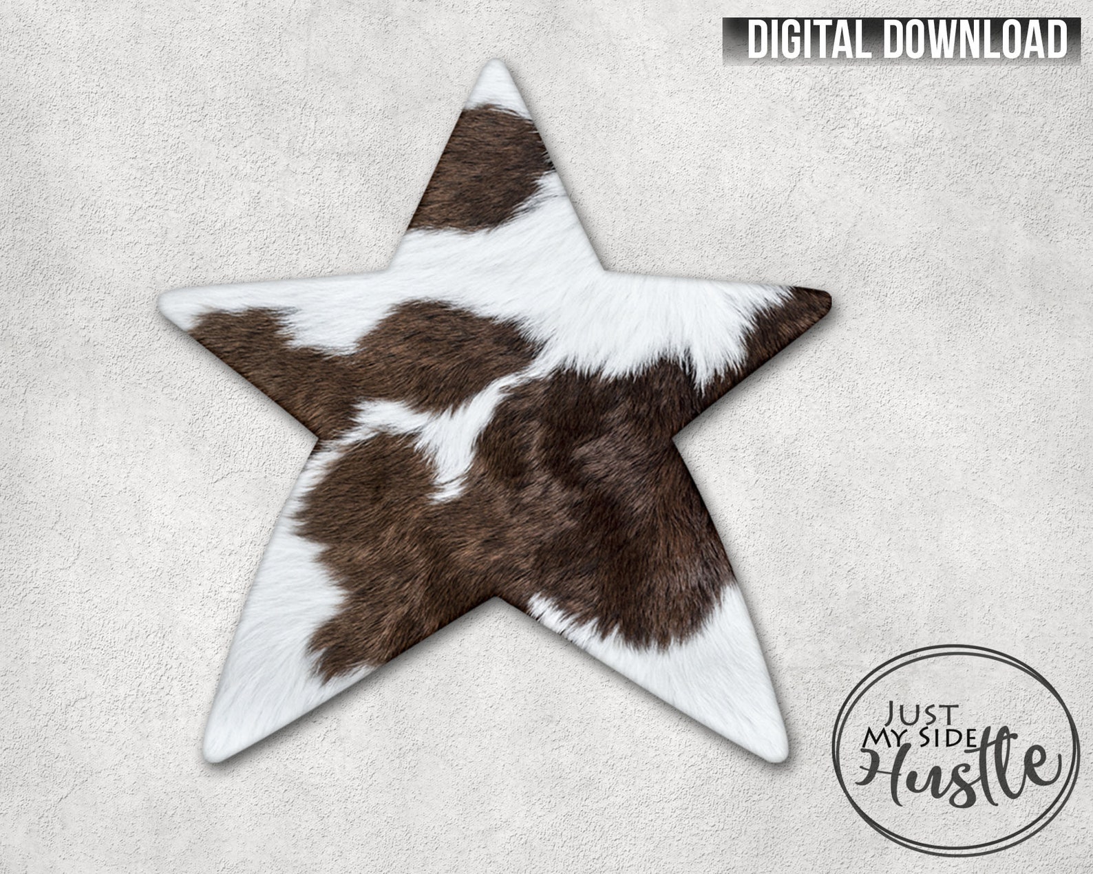 Cowhide Star Png Farmhouse Star Sublimation Designs Instant - Etsy