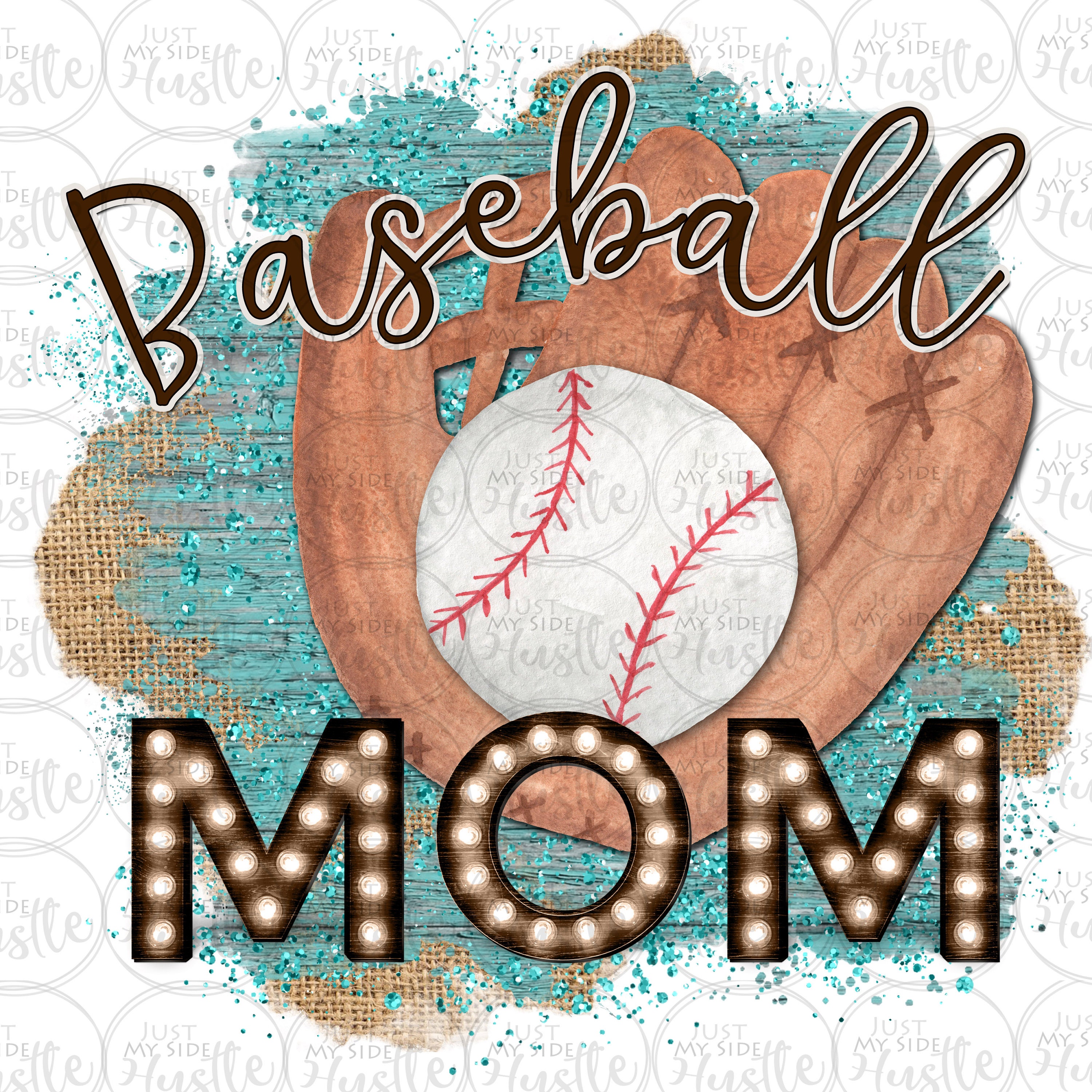 Baseball Mom Digital Download Moms Love Baseball Sublimation | Etsy