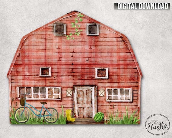 Summer Farmhouse Barn Sublimation Designs Template Farmhouse | Etsy