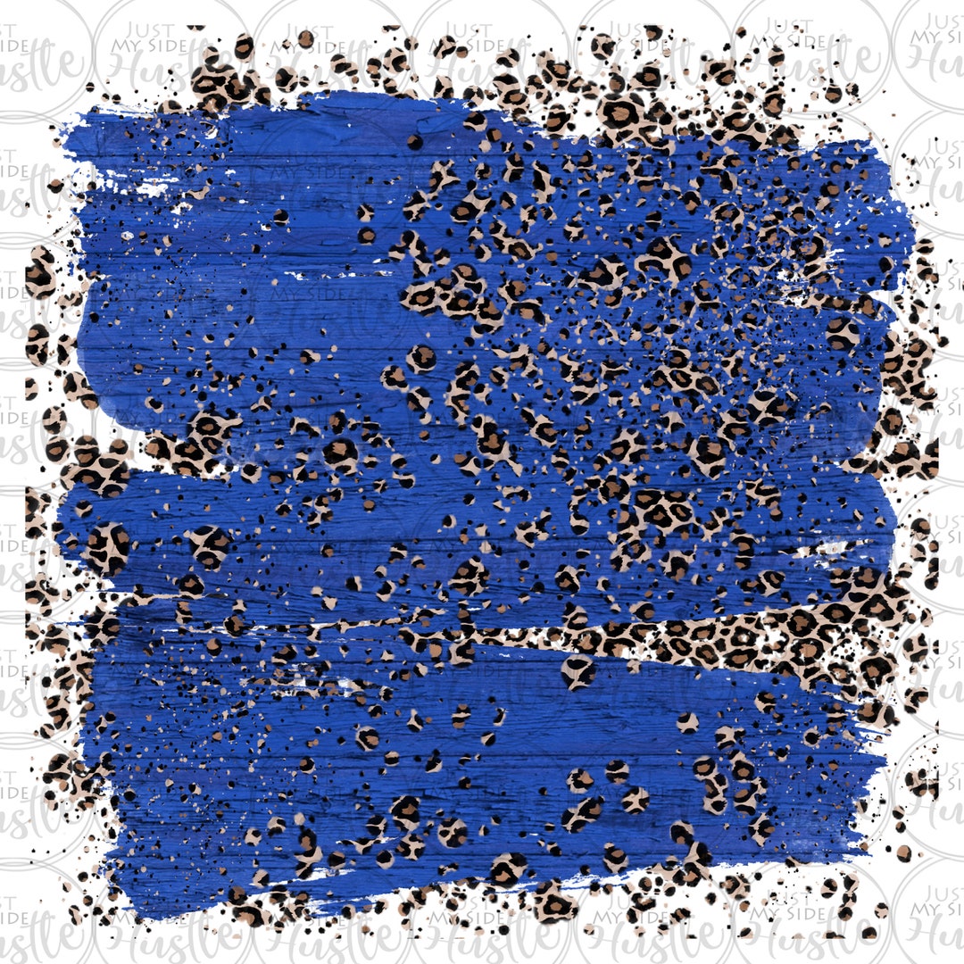 Distressed Royal Blue Leopard and Wood Sublimation Designs - Shabby ...