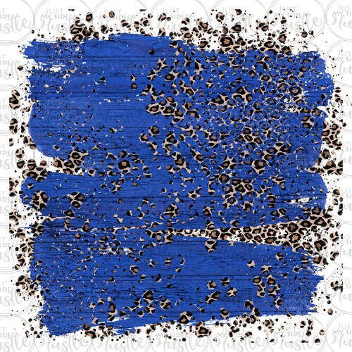 Distressed Royal Blue Leopard and Wood Sublimation Designs - Etsy