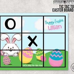 Easter Tic Tac Toe Board Game Template Png Easter Game Sublimation ...