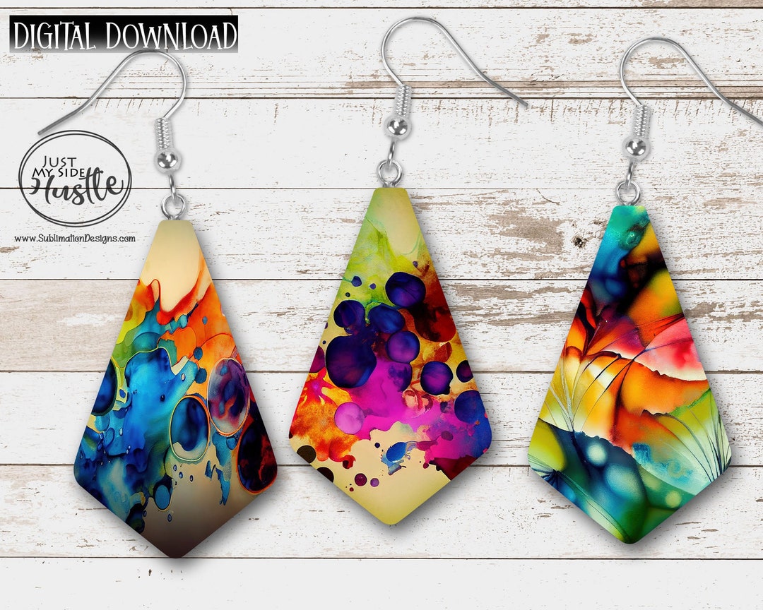 Wild Boho Geometric Shape Png Sublimation Designs Earring Digital ...