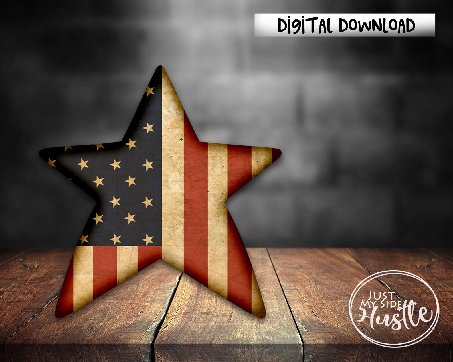 USA Flag Star Png Farmhouse Star Sublimation Designs Instant - Etsy