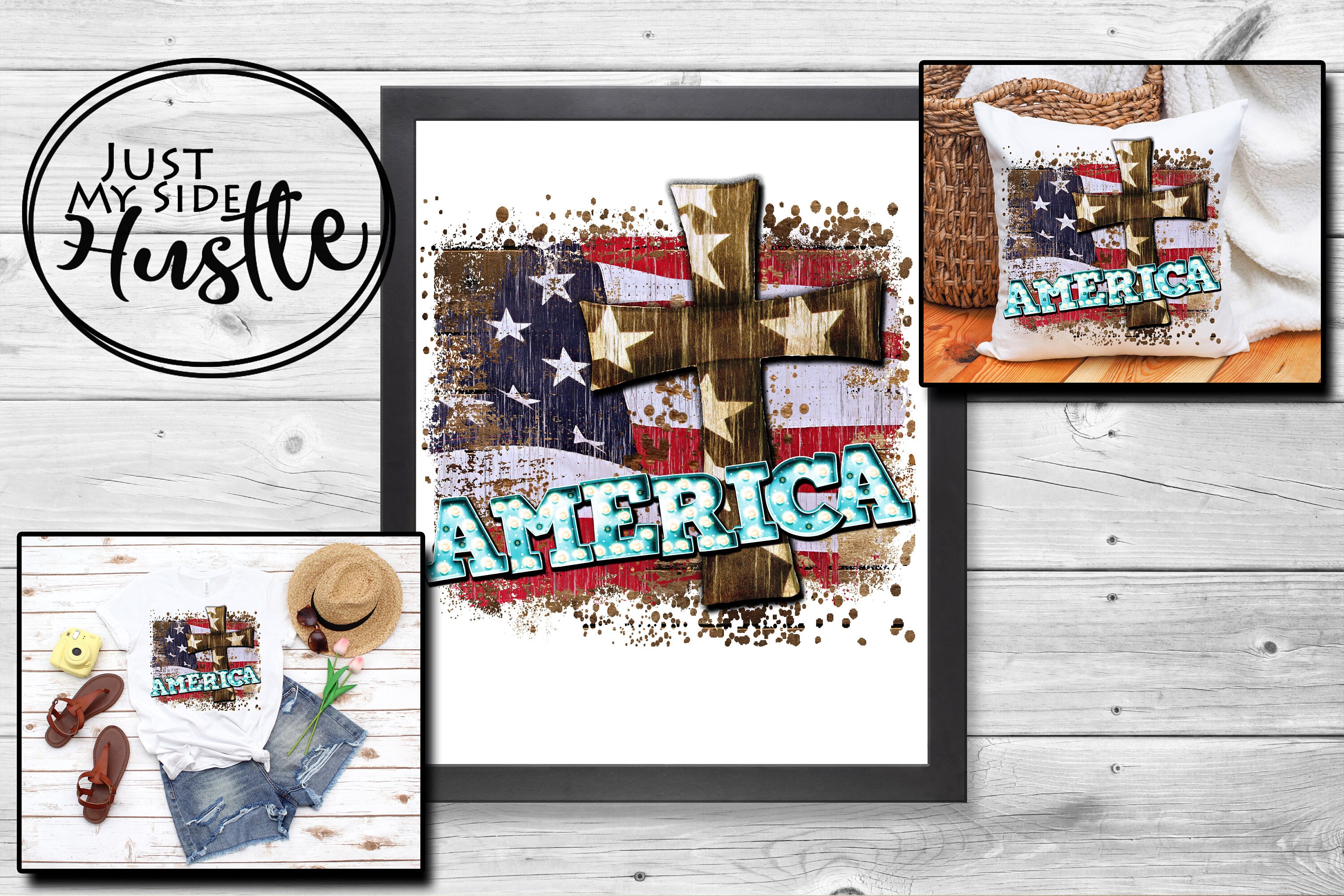 America Png American Flag Sublimation Designs-Red White and | Etsy