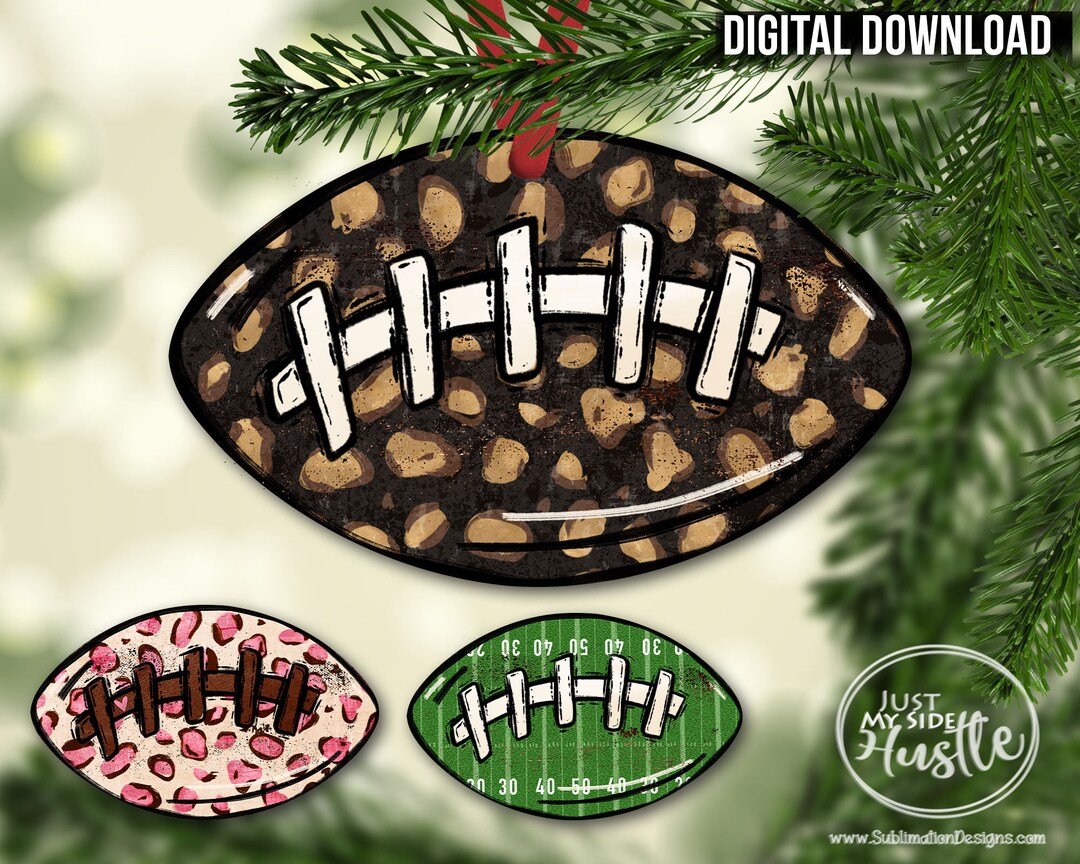 Drawn Football Png Earring Template - Touchdown Season Sublimation ...