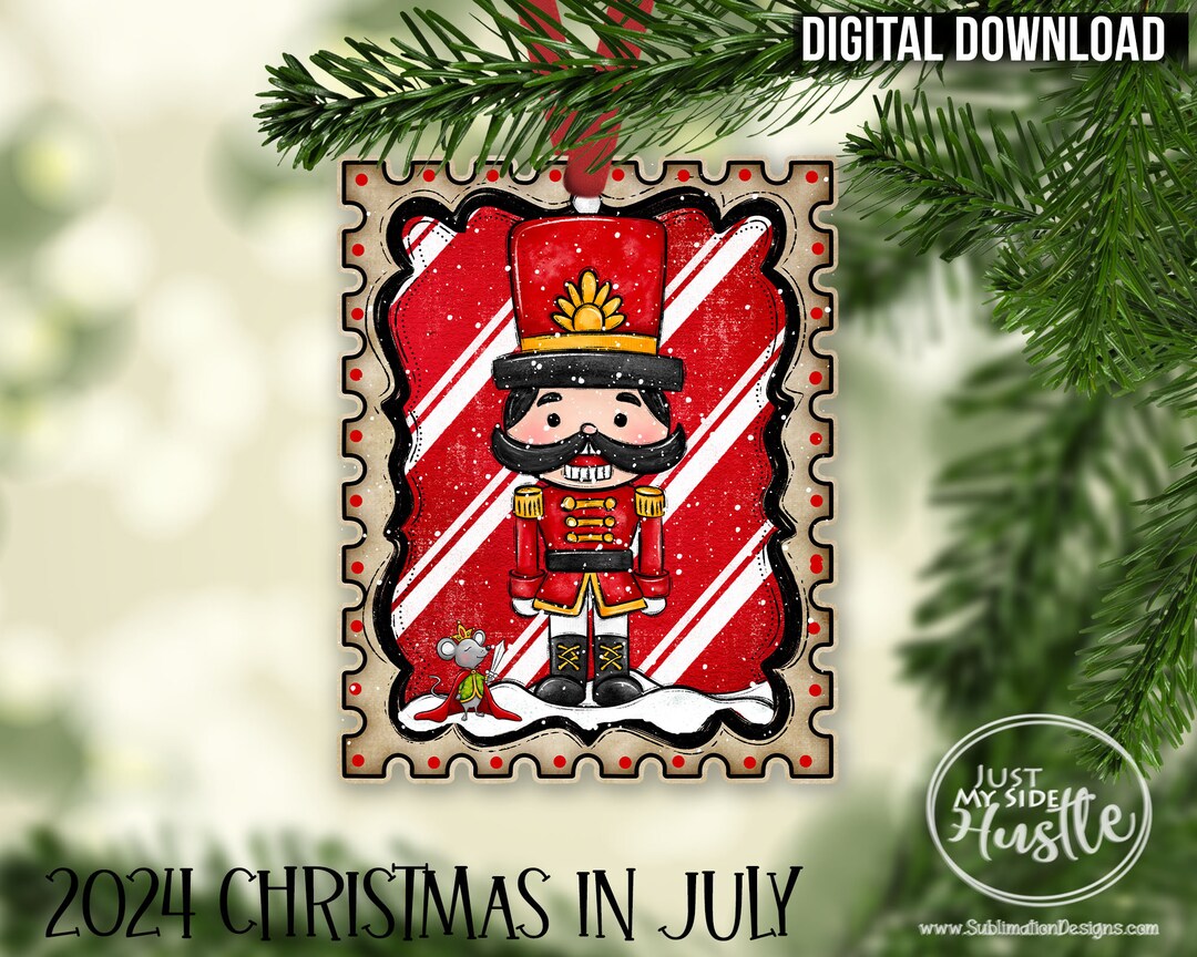 Christmas in July 2024 Nutcracker Stamp Png Sublimation Designs Instant Digital Download Clip ...