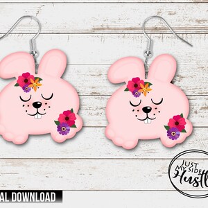 Funny Bunny Png Cute Pink Bunny Blank Template Sublimation Designs ...