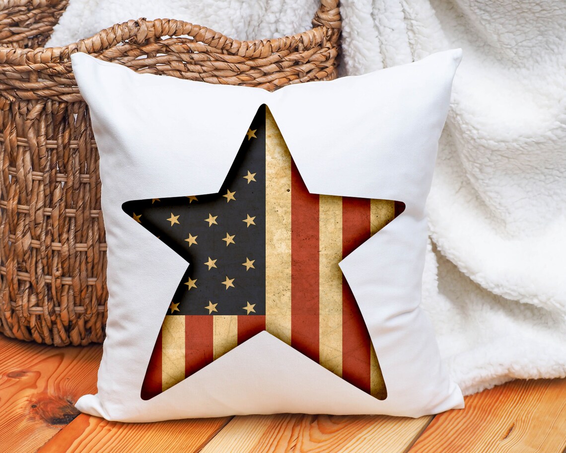 USA Flag Star Png Farmhouse Star Sublimation Designs Instant - Etsy