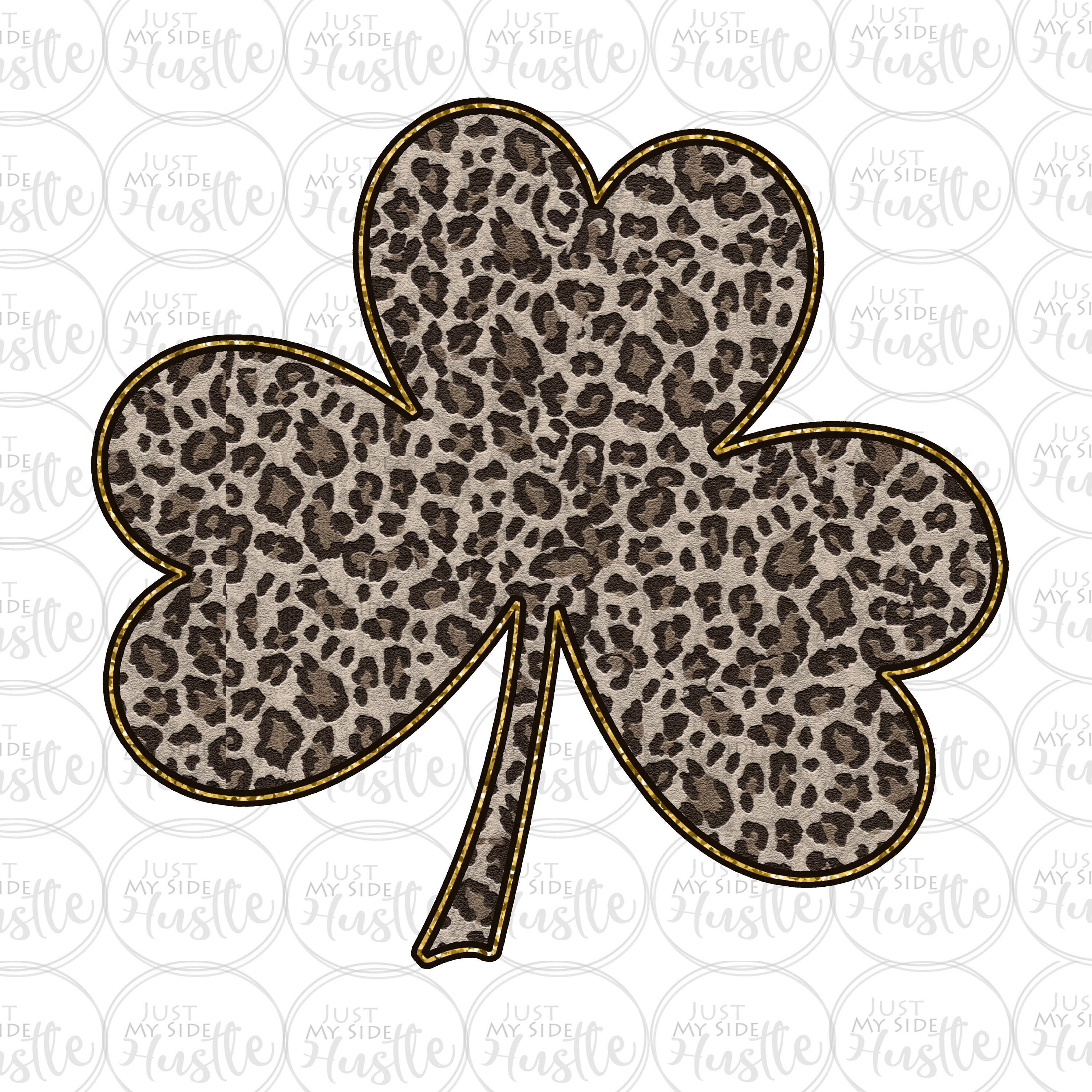 Leopard Print Clover Png St Patricks Day Clipart Shamrock - Etsy México
