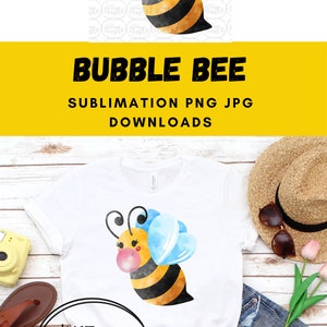 Bumble Bee Png Sublimation Designs Summertime Bubble Bee Sublimation ...