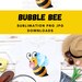 Bumble Bee Png Sublimation Designs Summertime Bubble Bee - Etsy