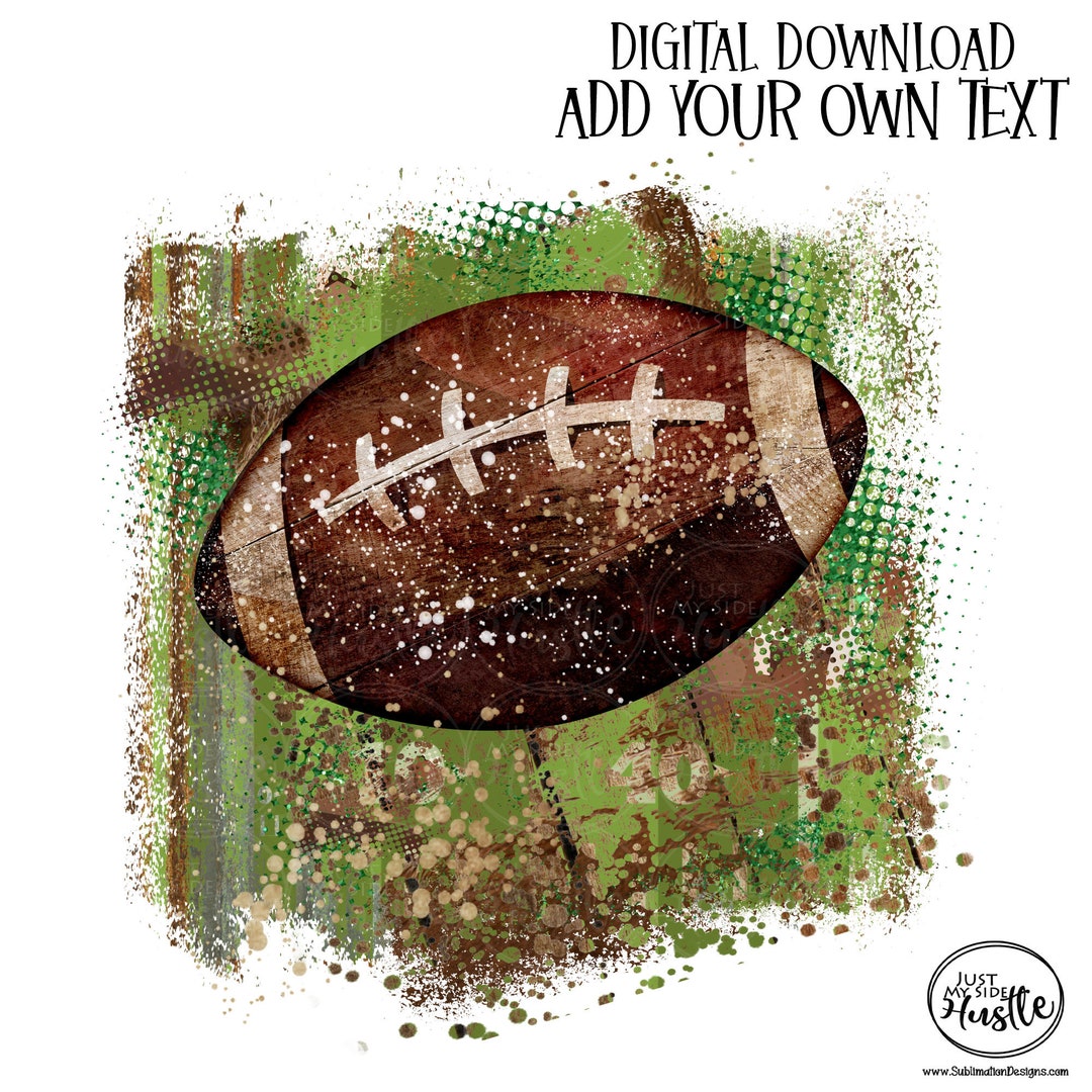 Football Field With Football Png Distressed Football Sublimation ...