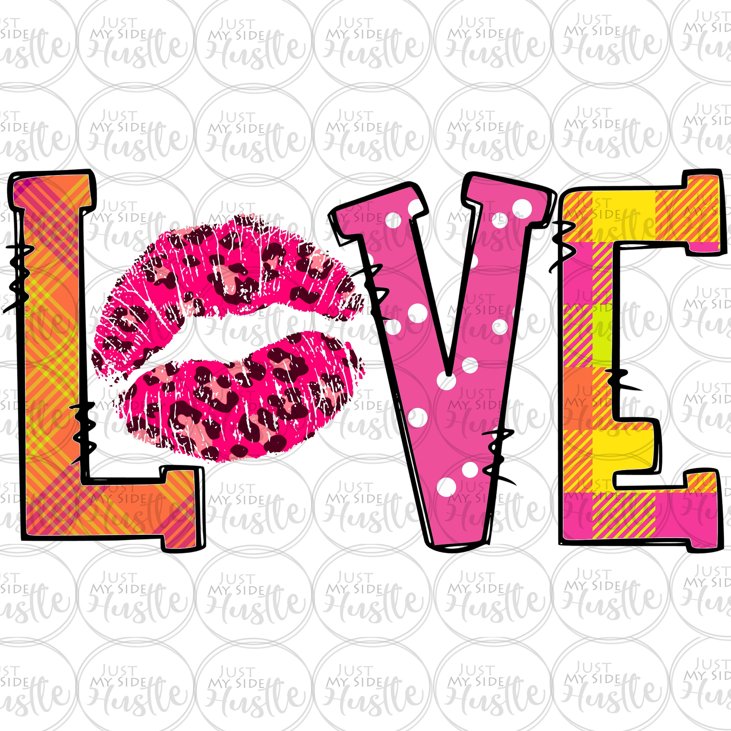 Digital Download Love Leopard Png Love Designs Kiss me Love Lips Png ...