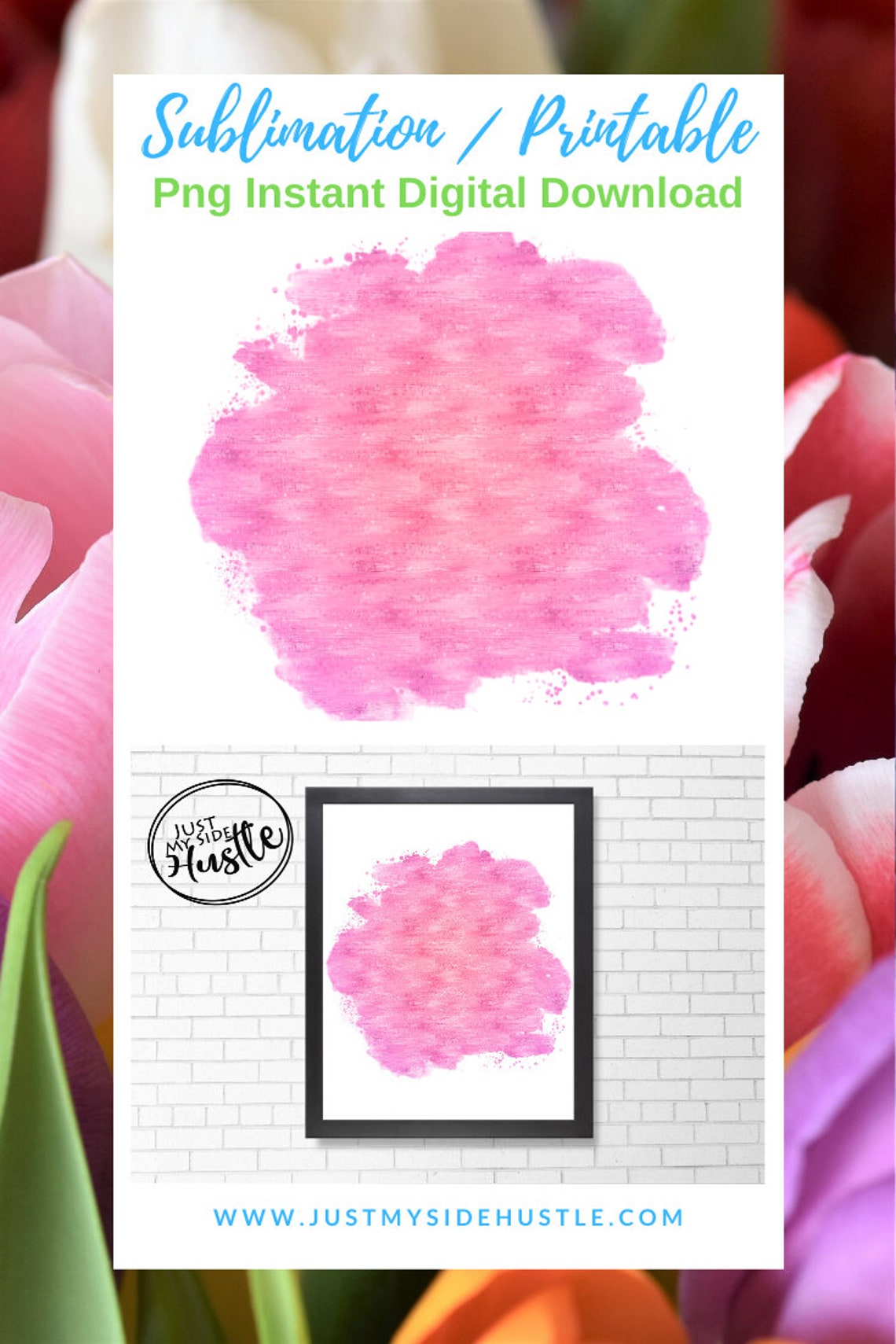 Pink Watercolor Sublimation Designs Background Splash - Etsy