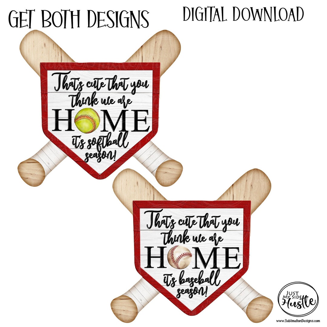 Rustic Softball Plate and Bats Png- Baseball Season Template ...