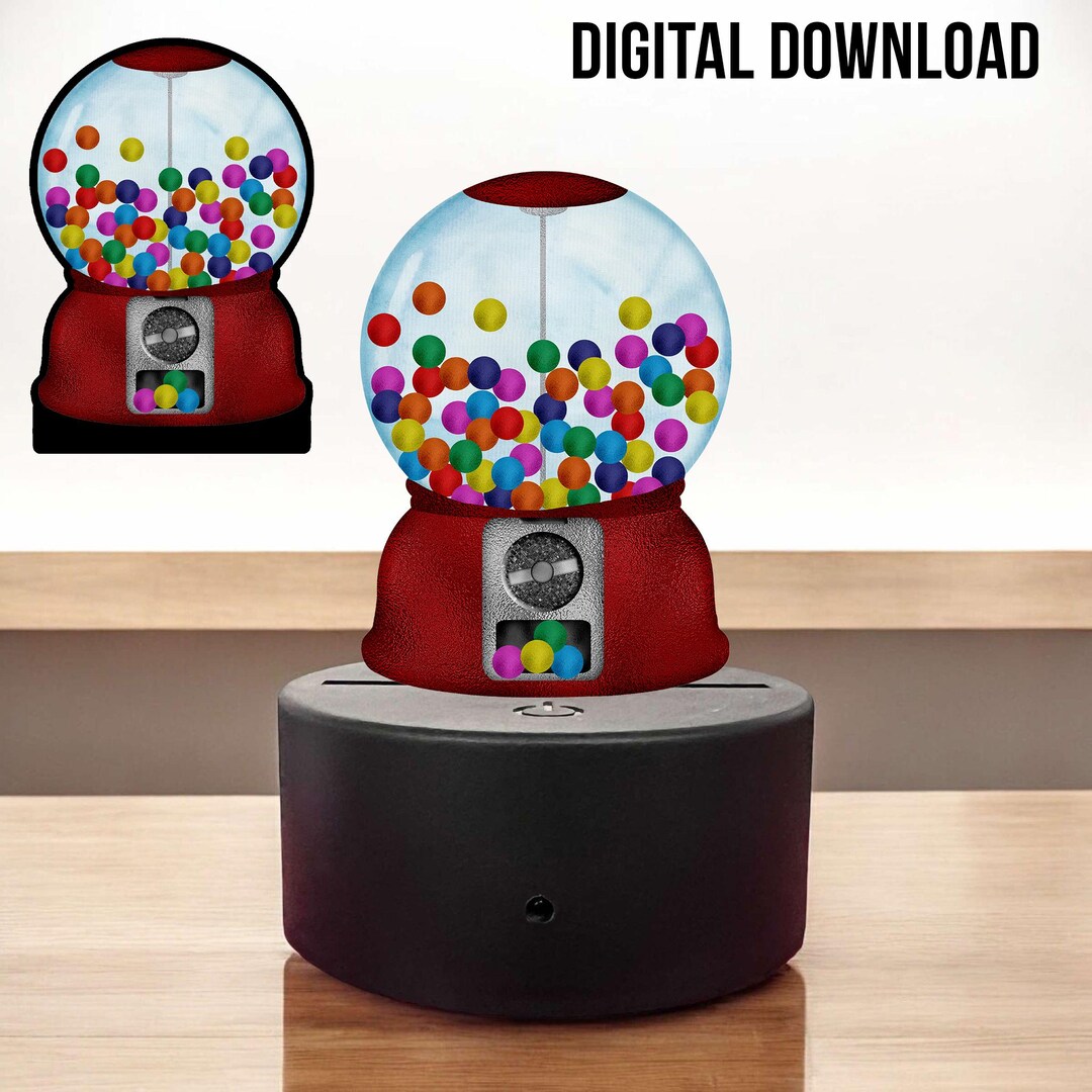 Gumball Machine Globe PNG Sublimation Designs for Light Base Instant ...