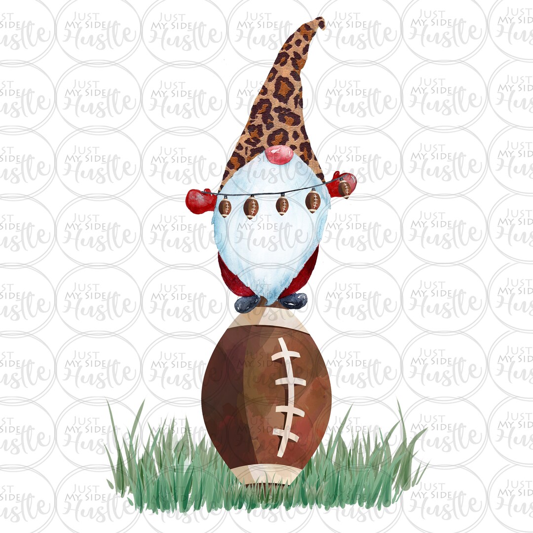 Football Gnome Png Gnome With Leopard Hat Sublimation Designs Ladies ...