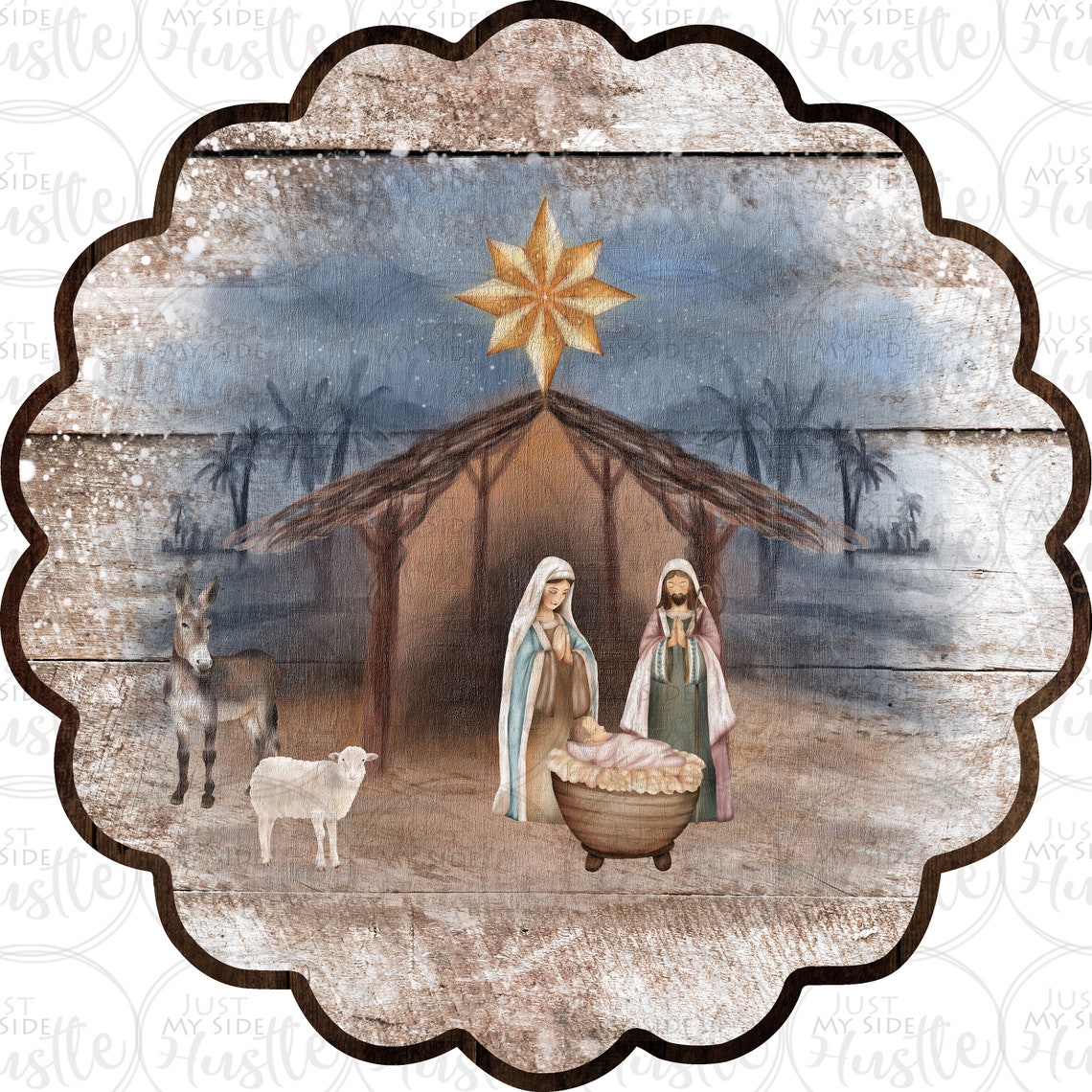 Nativity Png Scallop Religious Sublimation Designs Catholic - Etsy