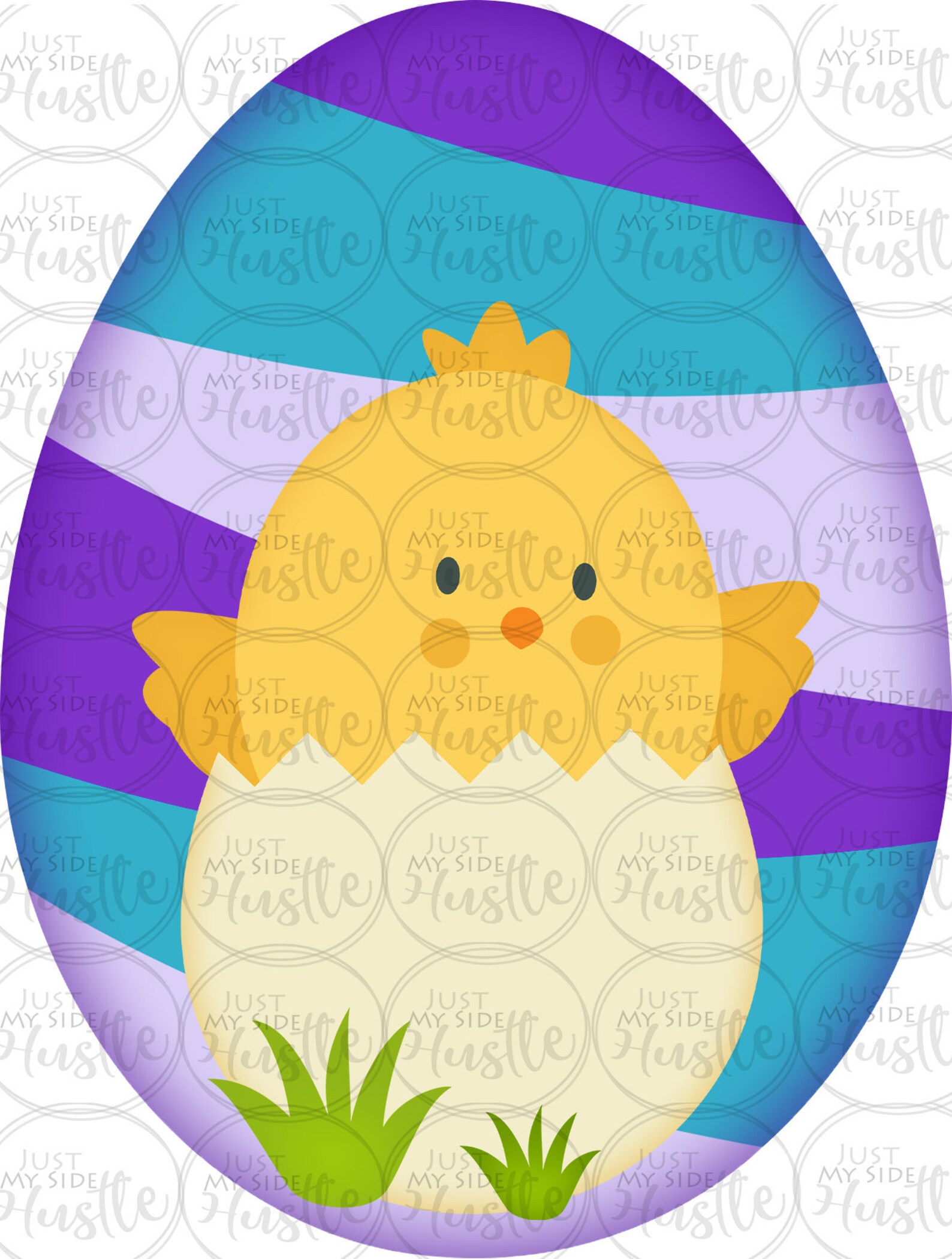 Colorful Easter Egg Png Egg Shape With Baby Chick - Etsy