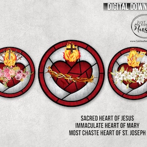 Sacred Heart Jesus Png - Immaculate Heart Mary Sublimation Designs ...