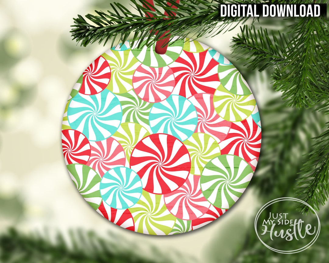 Starlight Mints Round Png Cute Christmas Ornament Sublimation Designs ...