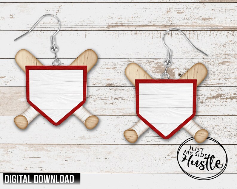 Rustic Softball Plate and Bats Png Baseball Season Template - Etsy
