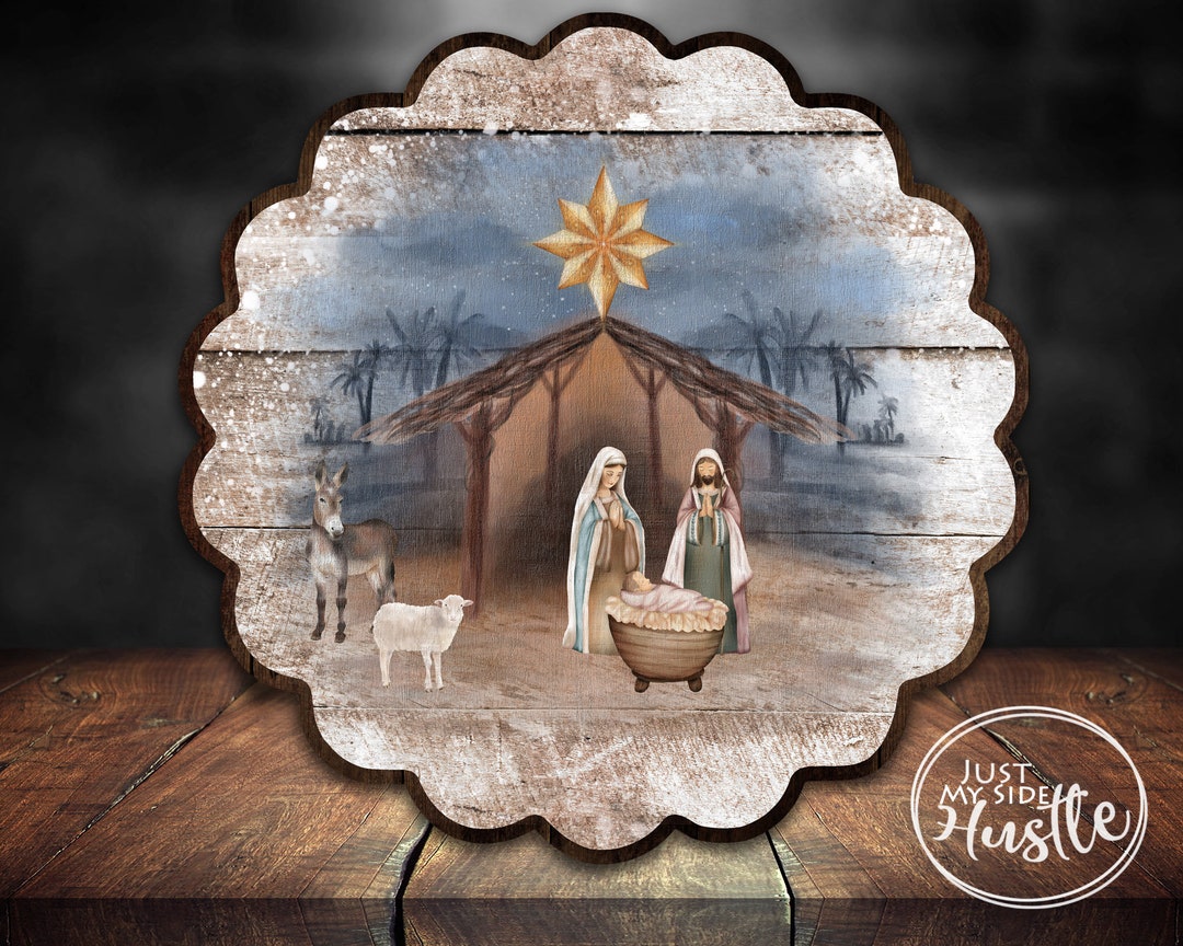 Nativity Png Scallop Religious Sublimation Designs Catholic Christian ...
