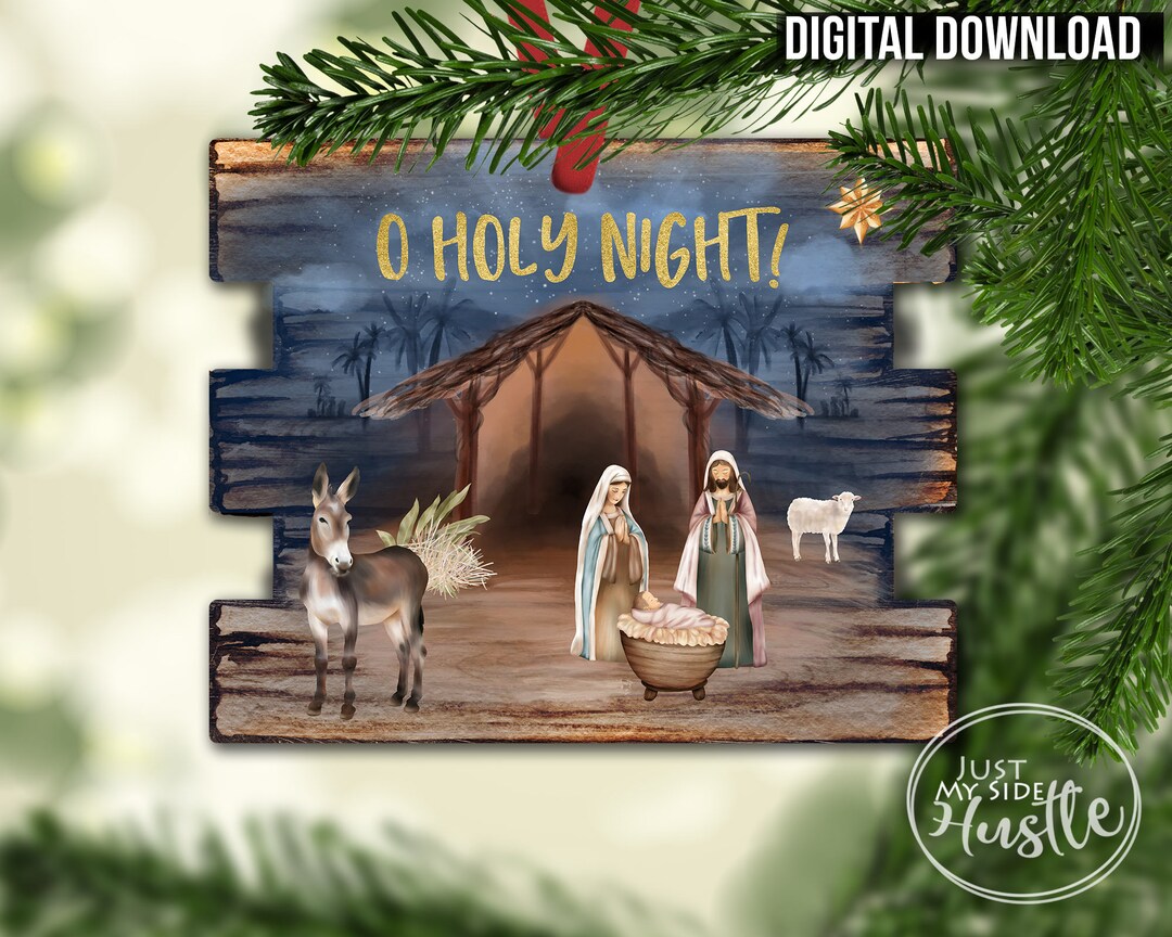 Nativity Plank Png - Mary Joseph Jesus Sublimation Designs - Merry ...