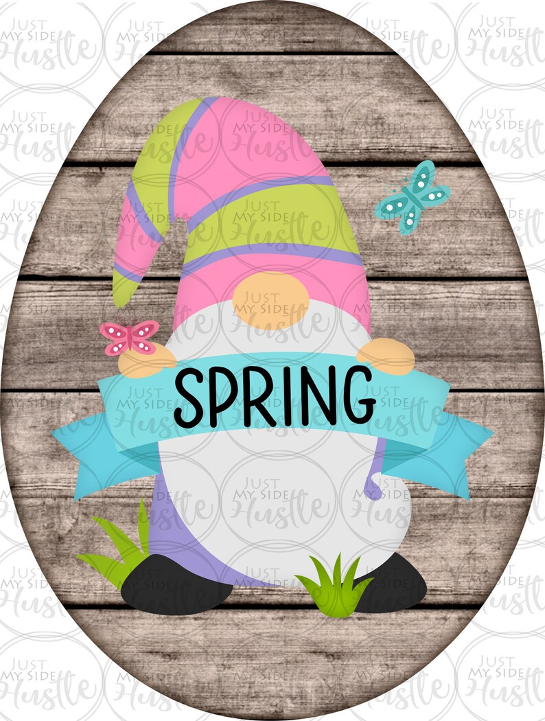 Gnome Spring Easter Egg Png Egg Shape With Cute Gnome - Etsy