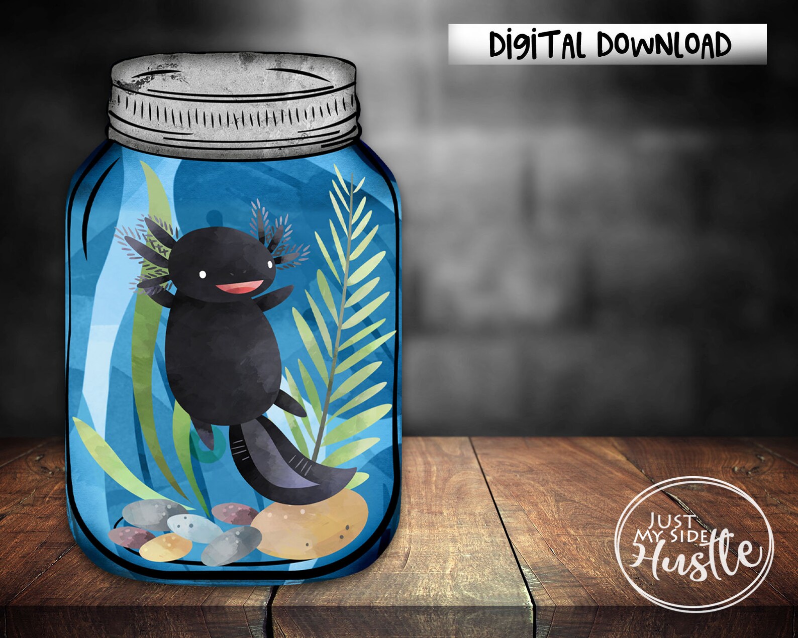 Axolotl Mason Jar Earrings Sublimation Designs Png Mexican - Etsy