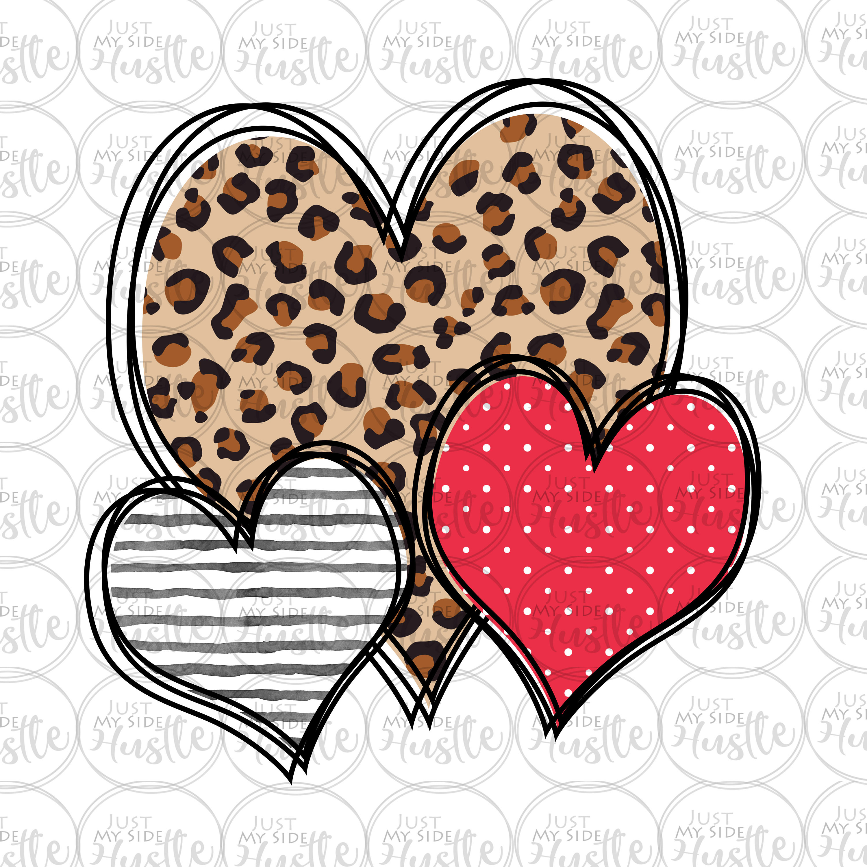 Valentine Heart Png Bundle Red Leopard Lips Sublimation | Etsy