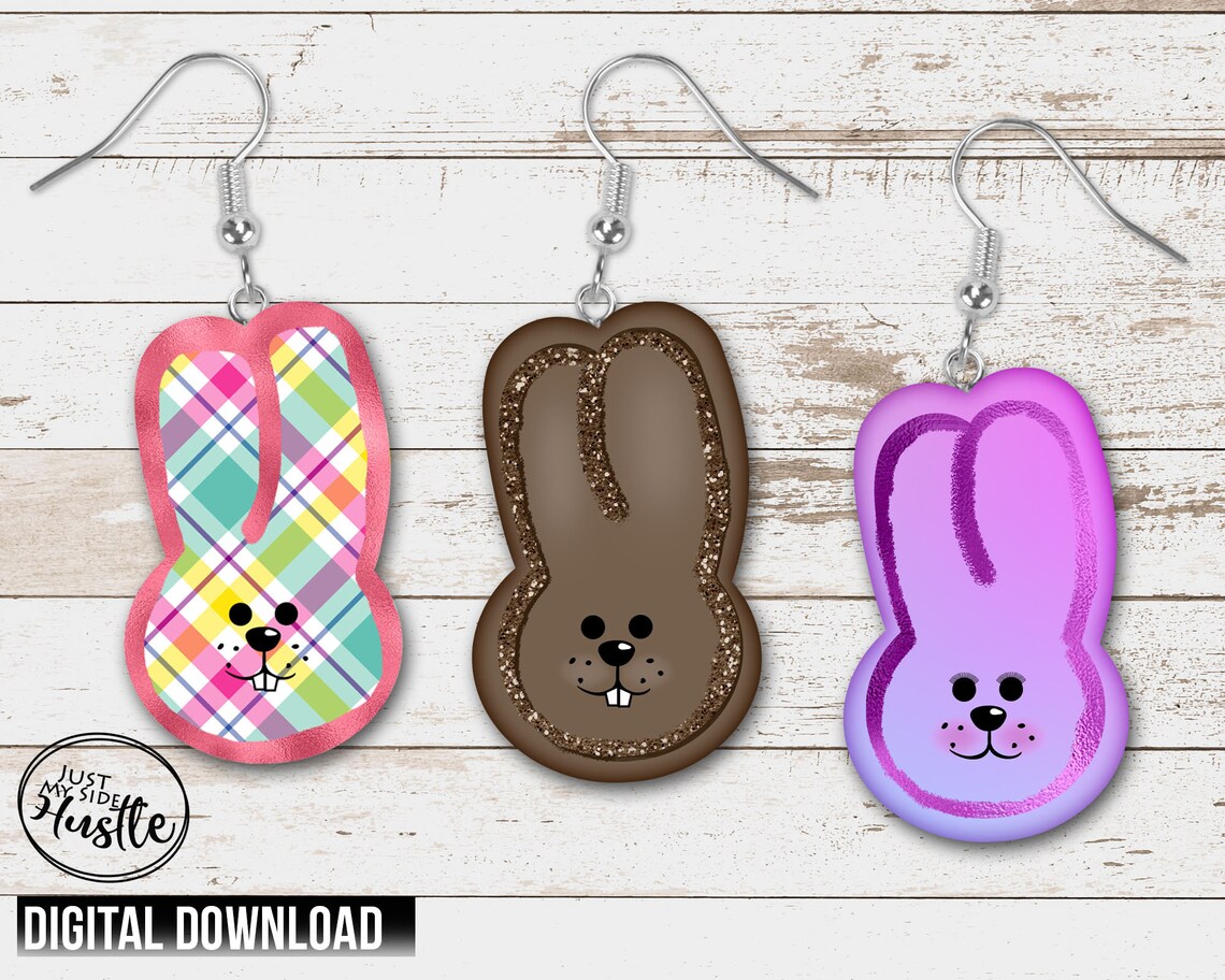 Peep Bunny Template Png Easter Bunny 3 Bundle Sublimation - Etsy