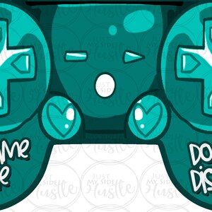 Teal Game Controller Png Doorhanger Template-gamer Sublimation Designs ...