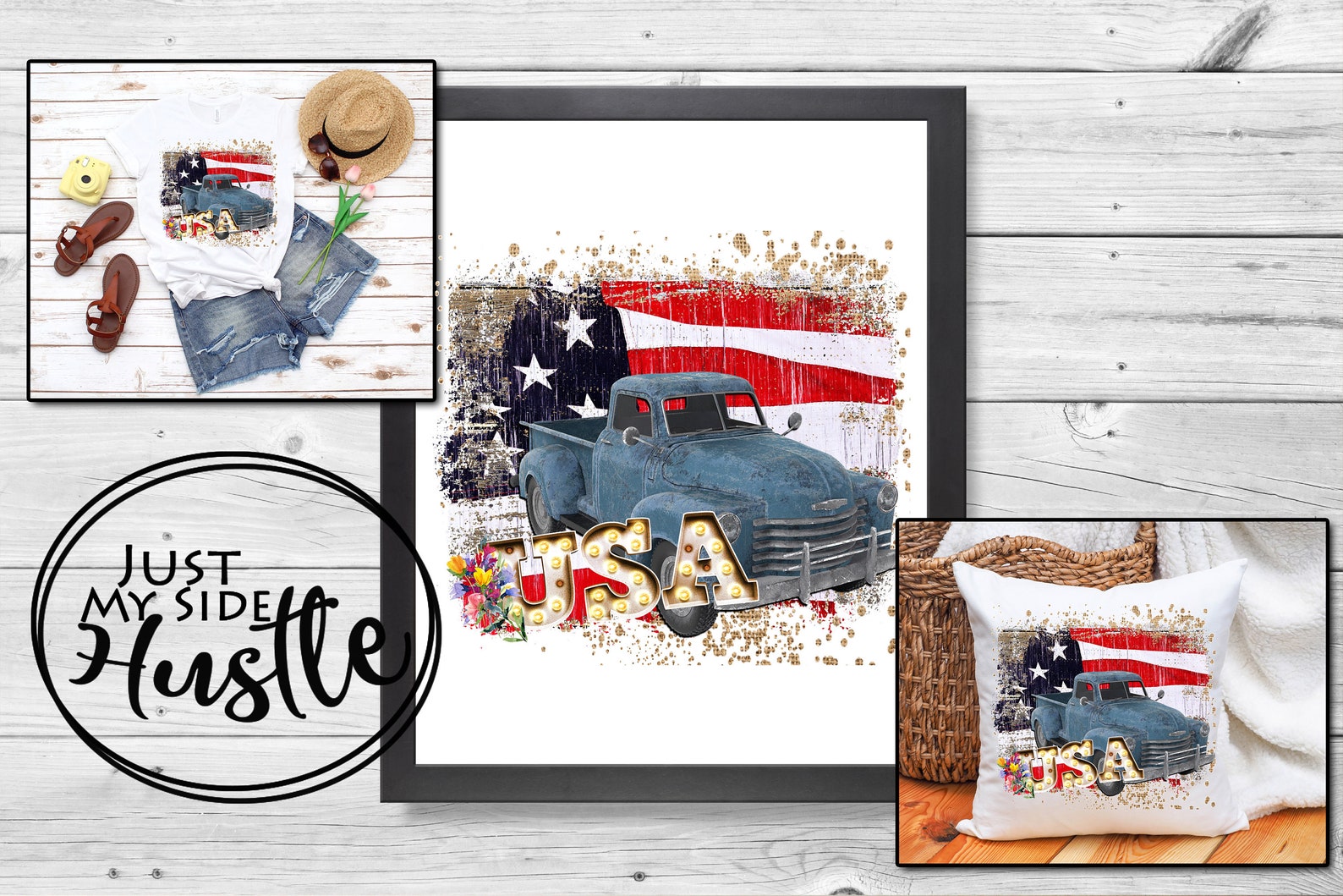 USA Png American Flag Sublimation Designs-red White and Blue - Etsy