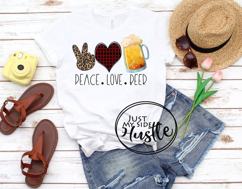 Peace Love Beer Png Beer Lover Sublimation Designs Beer | Etsy