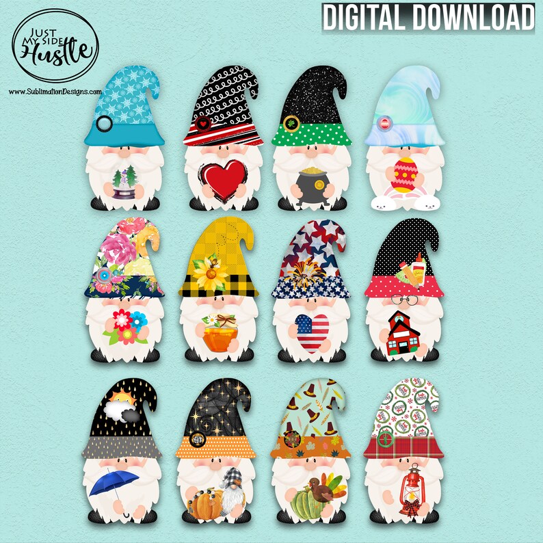 Cute Square Shutter With Interchangeable Seasonal Gnome Pieces - Etsy