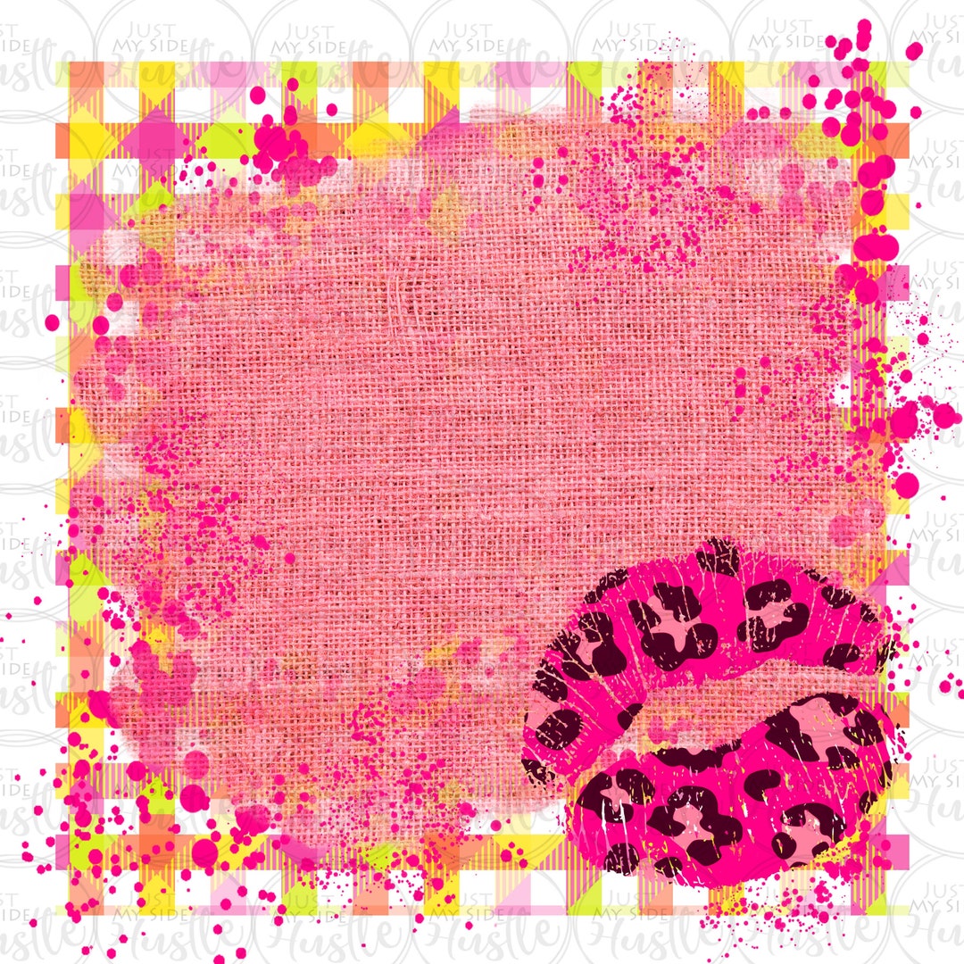 Fluorescent Bright Leopard Lips Kiss PNG Sublimation Design Valentines ...