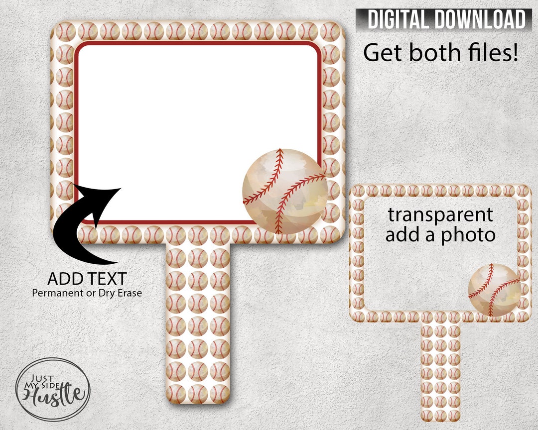 Baseball Paddle Fan Sign Png Sports Season Sublimation Designs Add Your ...