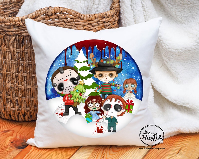 Horror Characters Round Png creepy Christmas Ornament - Etsy
