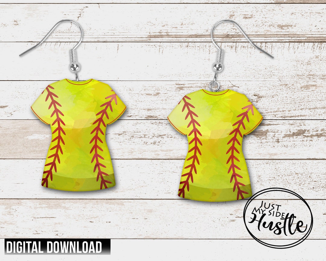 Softball Jersey Earring Png Sports Shirt Template Sublimation Designs ...